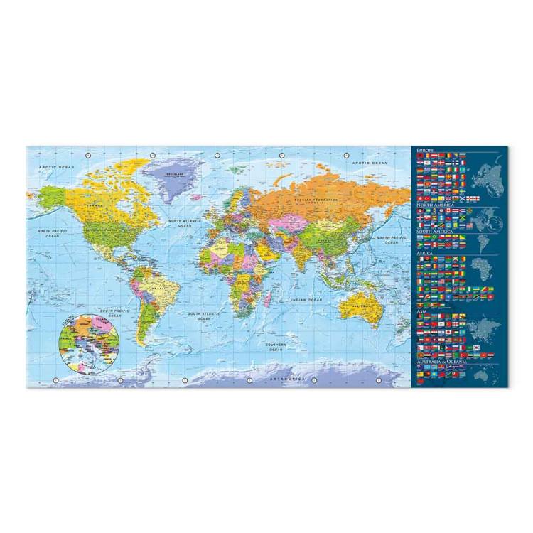 Canvas prints political maps, world map countries and capitals ...
