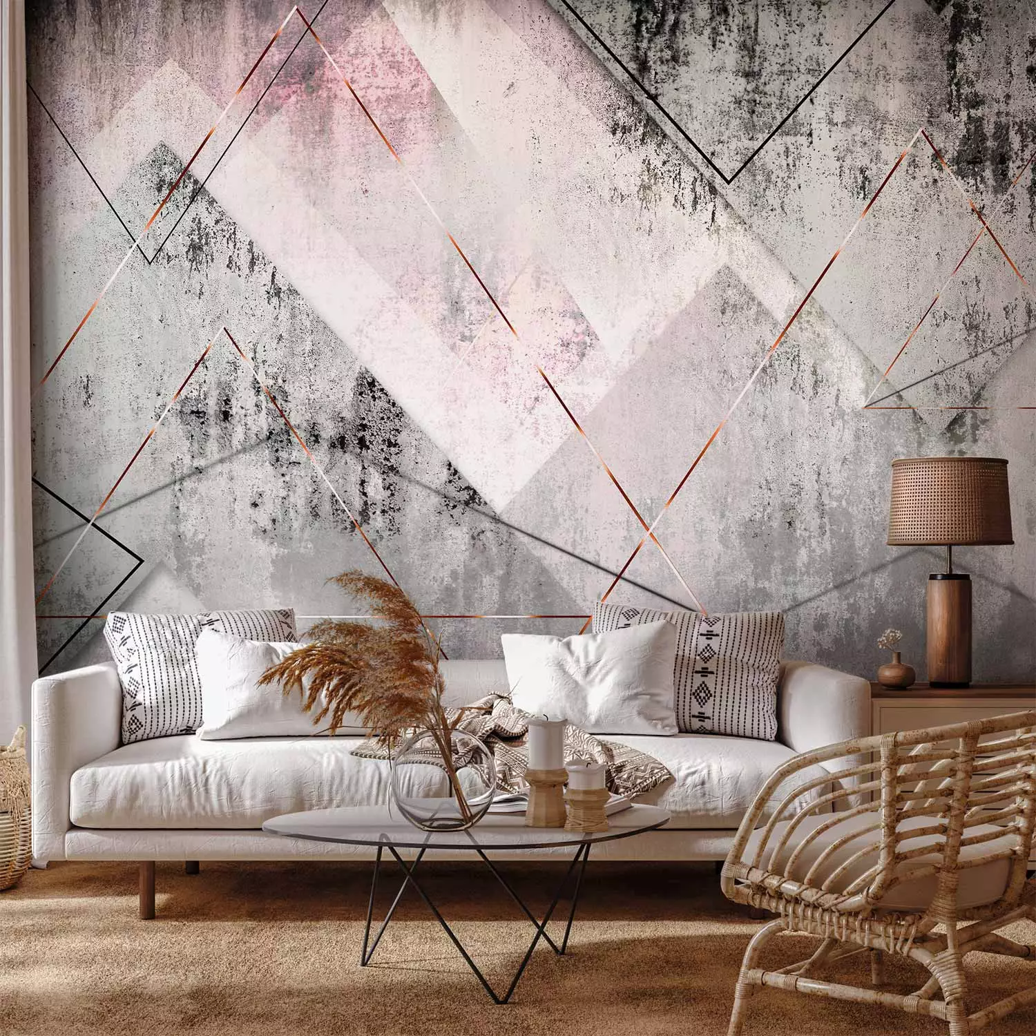 Wall Mural Triangular Perspective - bimago