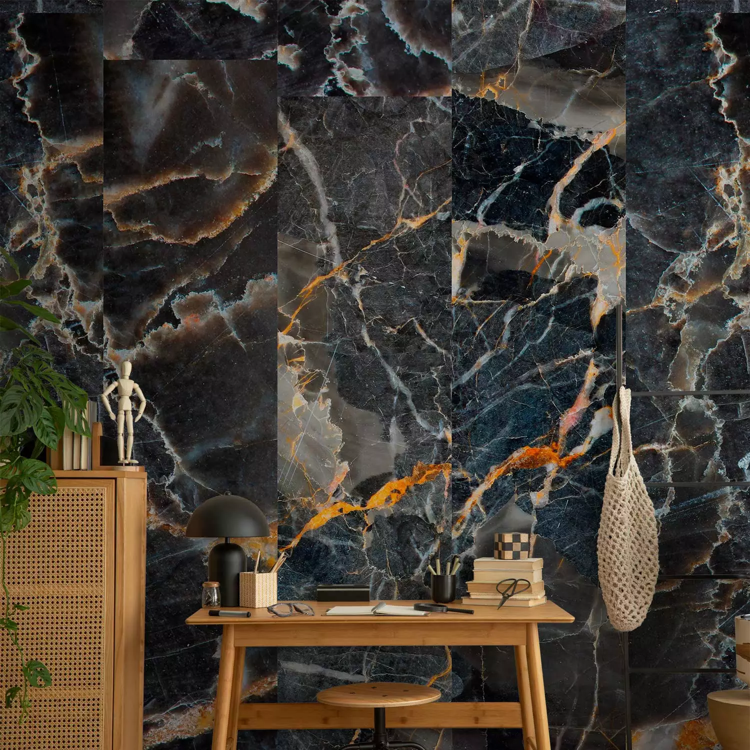 Wallpaper Magma Black Marble bimago