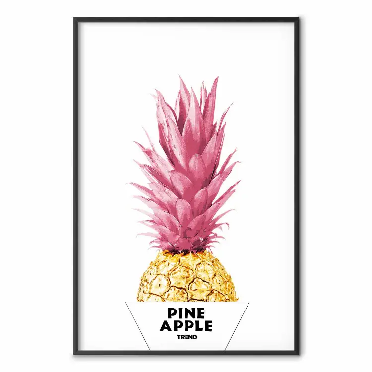 Wall Poster Golden Pineapple - composition with a tropical fruit with ...