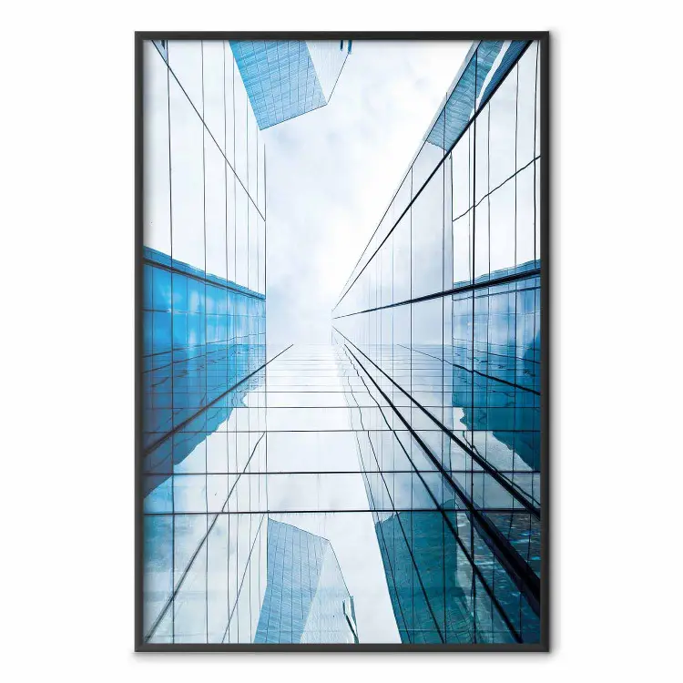 Wall Poster Modern Skyscraper - blue sky amidst glass architecture - bimago