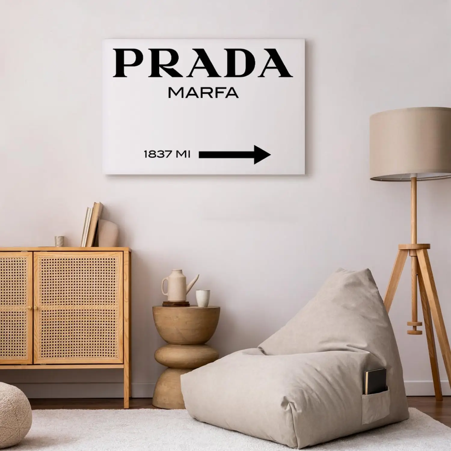 Marfa Girl Quotes Cheap Canvas Print Colourful Prada Marfa Quote