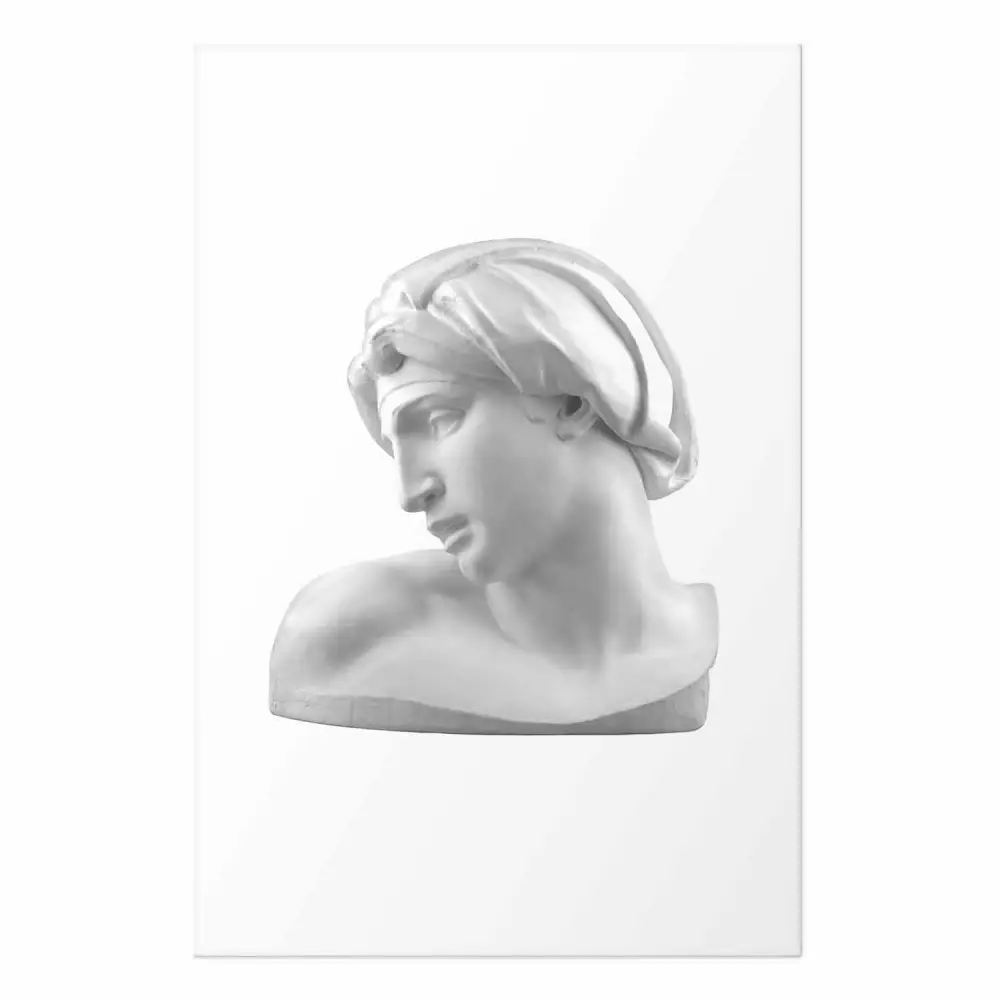 Poster Michelangelo - simple composition on a white background with a ...