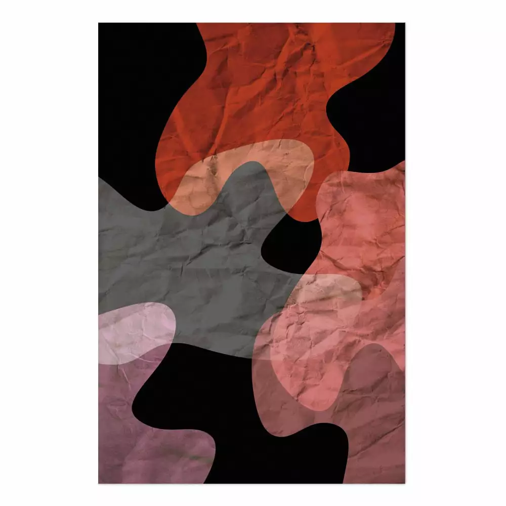 Wall Poster Protective Colors - abstract patterns on a crumpled sheet ...