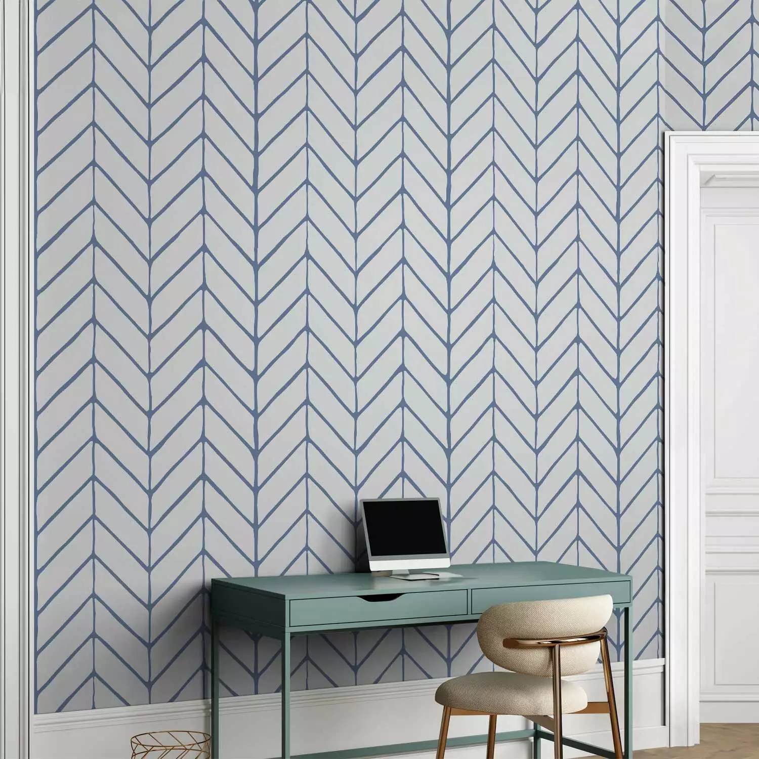 blue pattern wallpaper uk