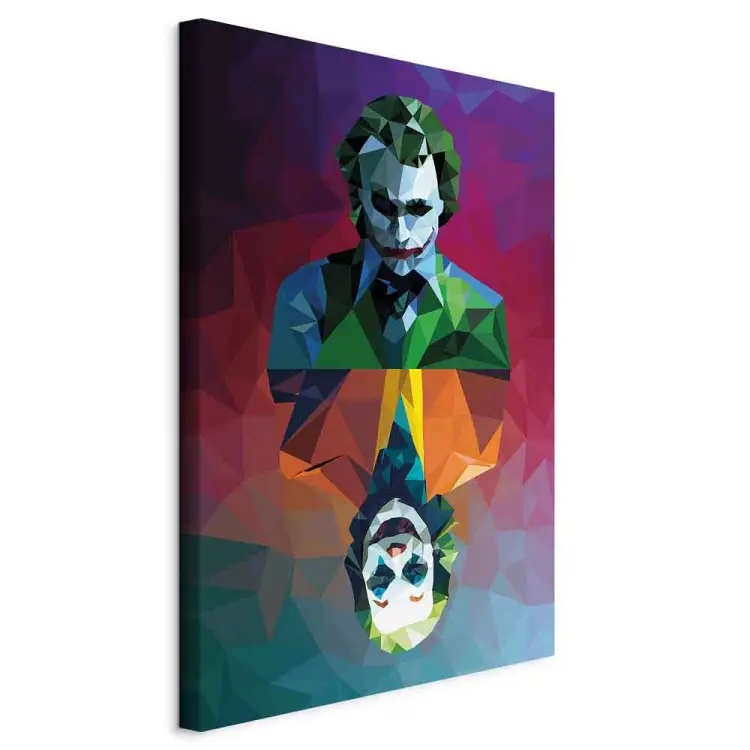 Canvas Painting Reflection of Characters Vertical - bimago