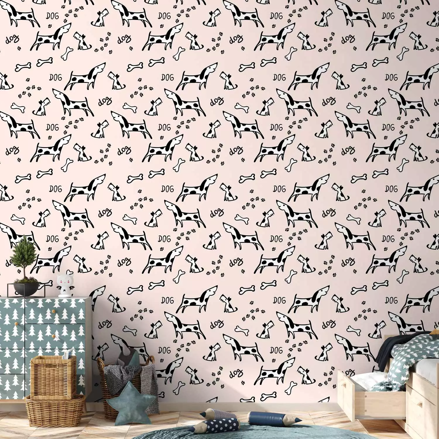 dog pattern wallpaper uk