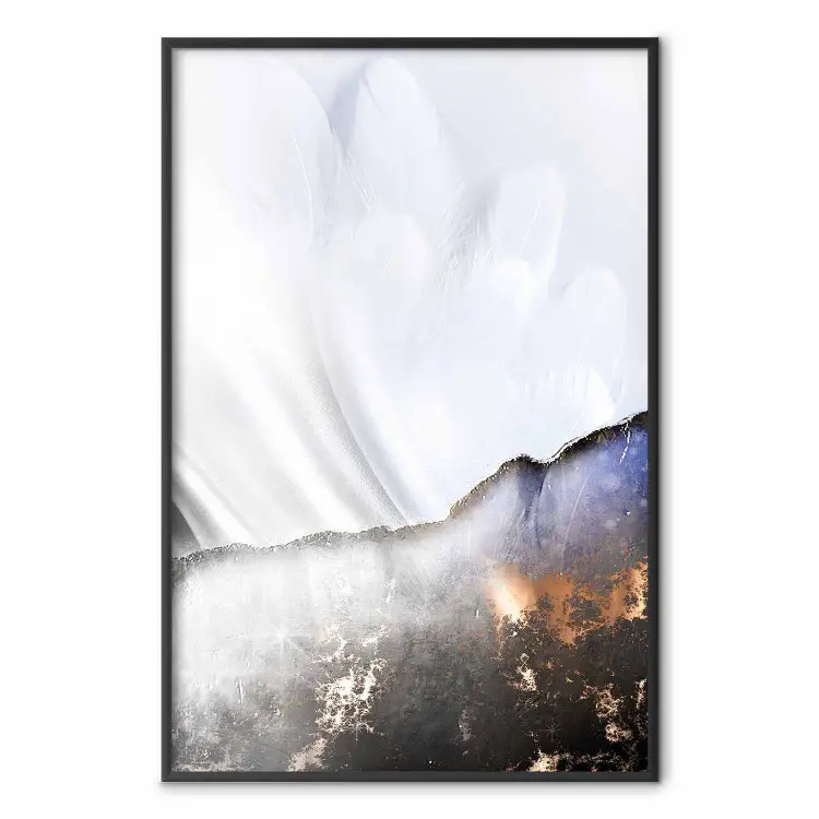 Wall Poster Guardian Angel - abstract composition with white wings and ...