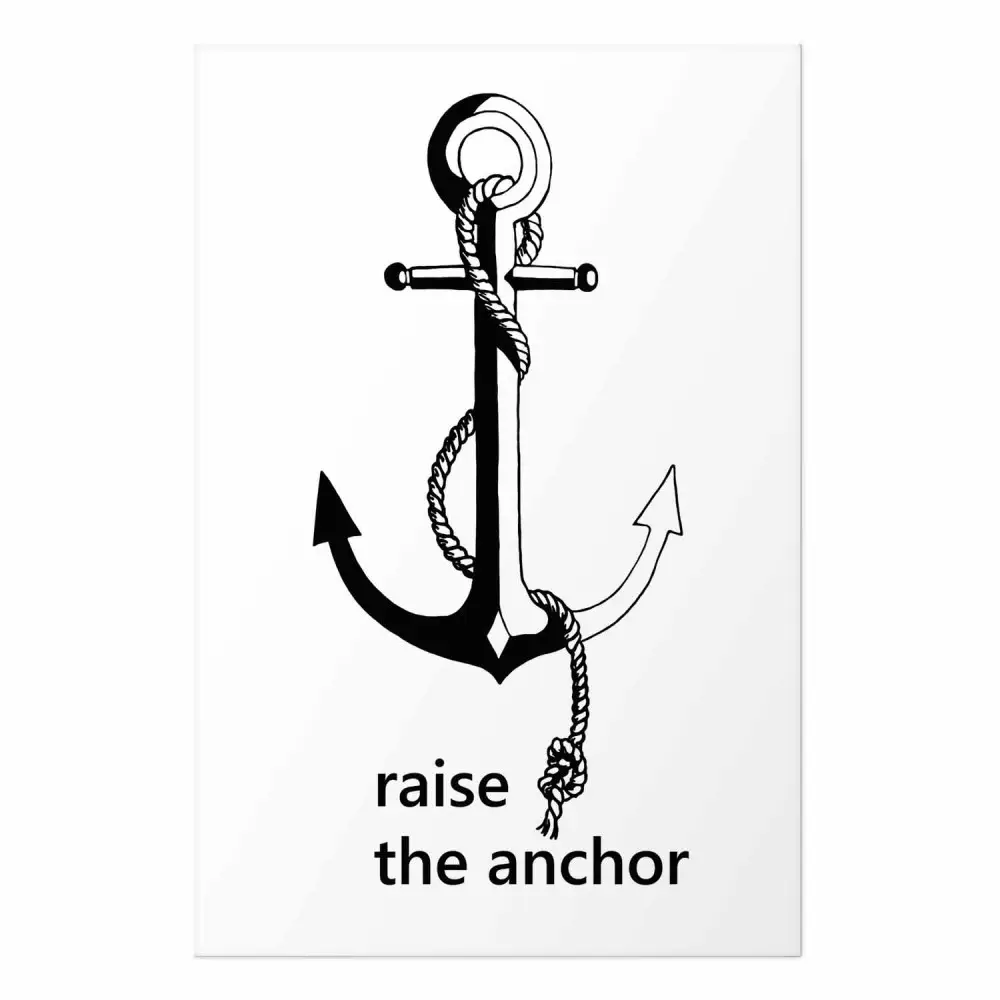 Wall Poster Raise the Anchor - ship anchor and English inscriptions on ...
