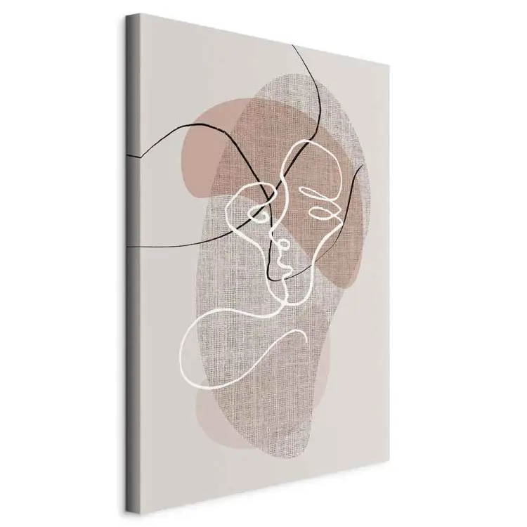 Canvas Print Reflective Morning Vertical - line art in a boho motif ...
