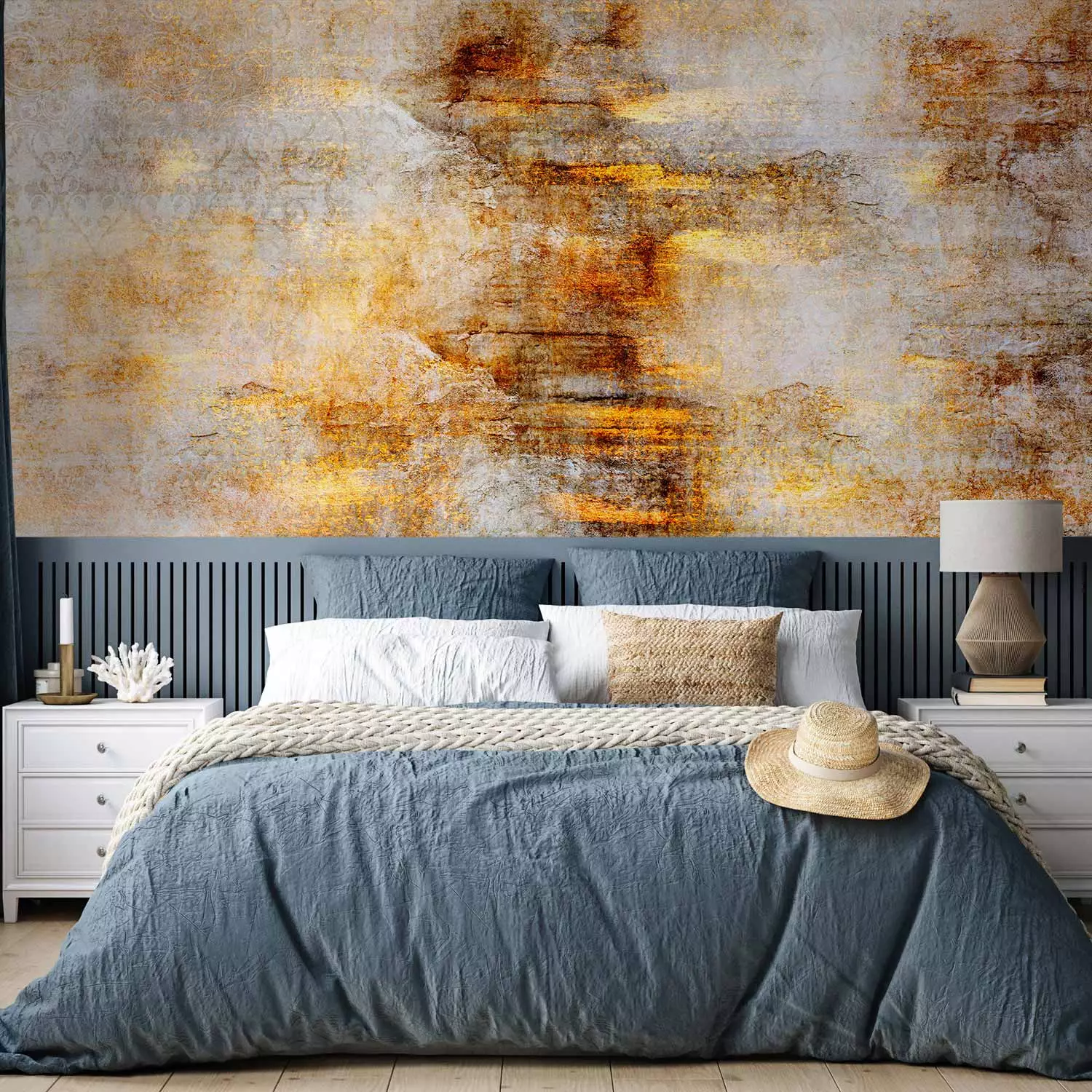 yellow feature wallpaper