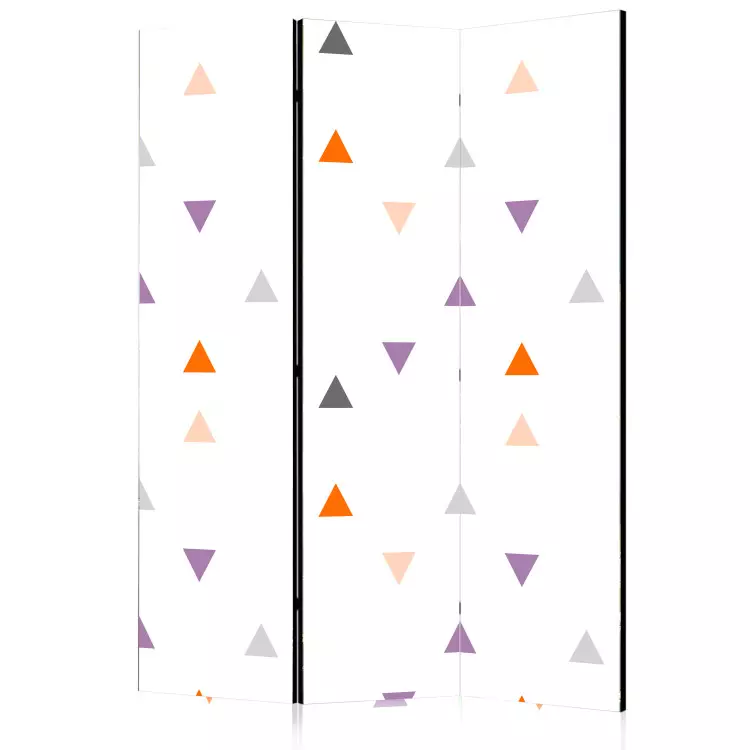 Room Divider Screen Rain of Triangles - colorful figures on a white ...