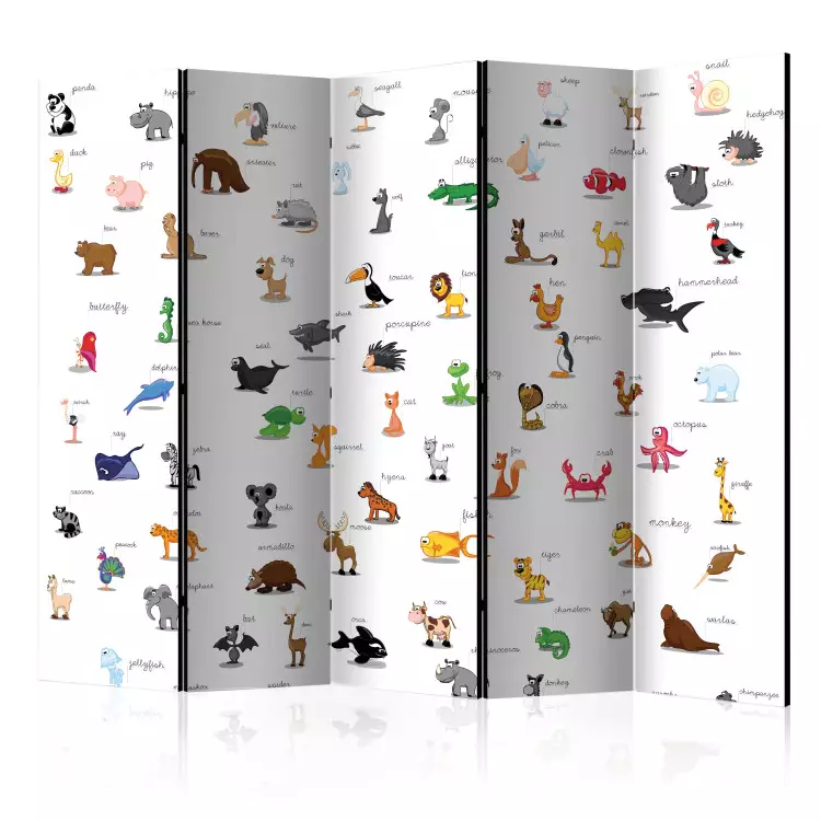 Room Divider Animals For Kids II - colorful composition with ...