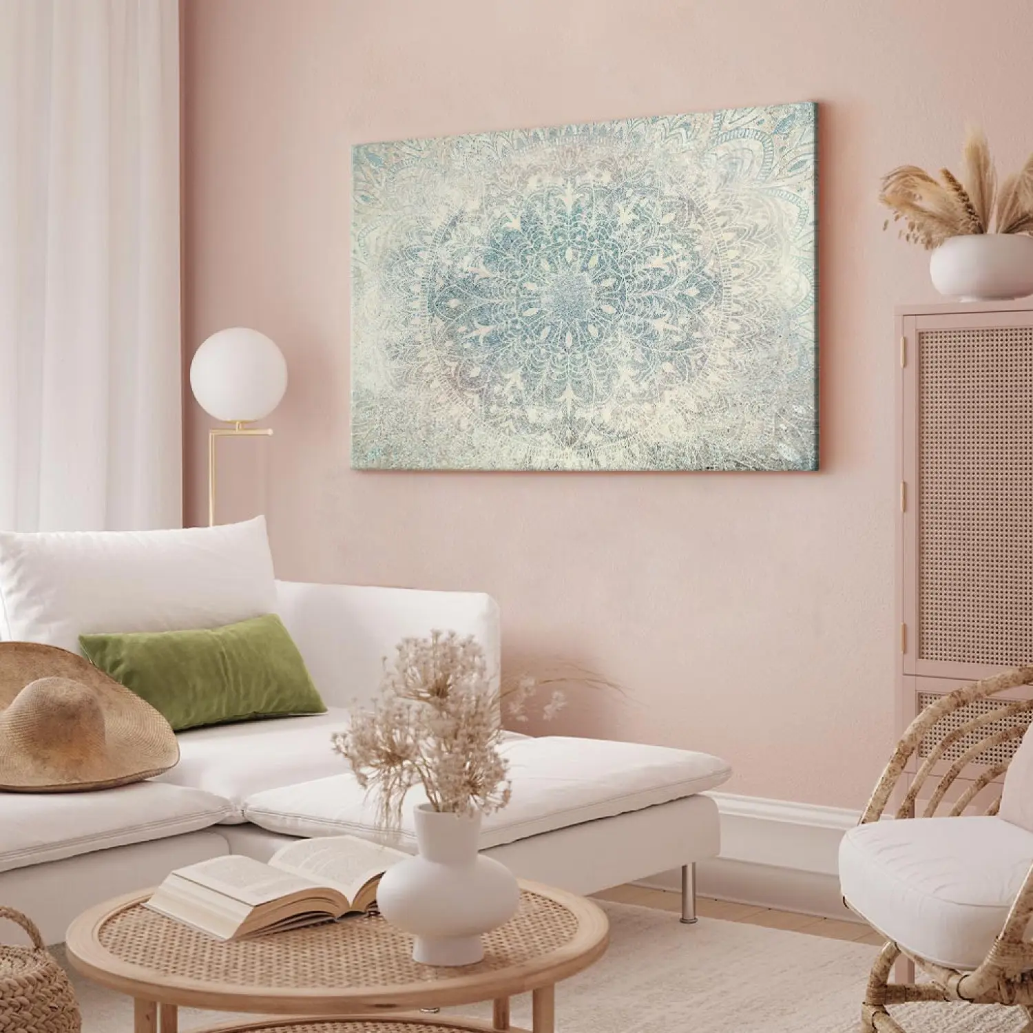Zen Craft Room Colors Canvas Painting Mandala (1 Piece) Ornament In