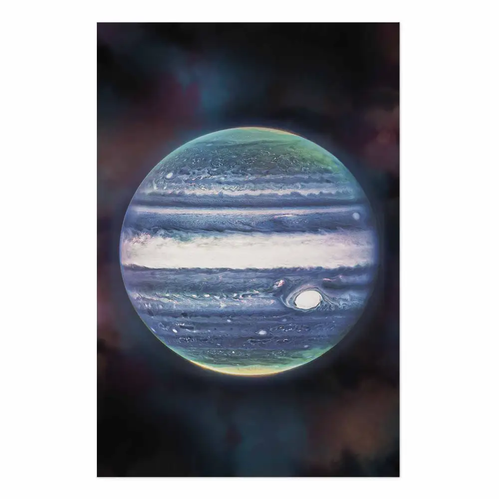 Wall Poster Jupiter Planet - Close-up of Jupiter in Space and Its ...