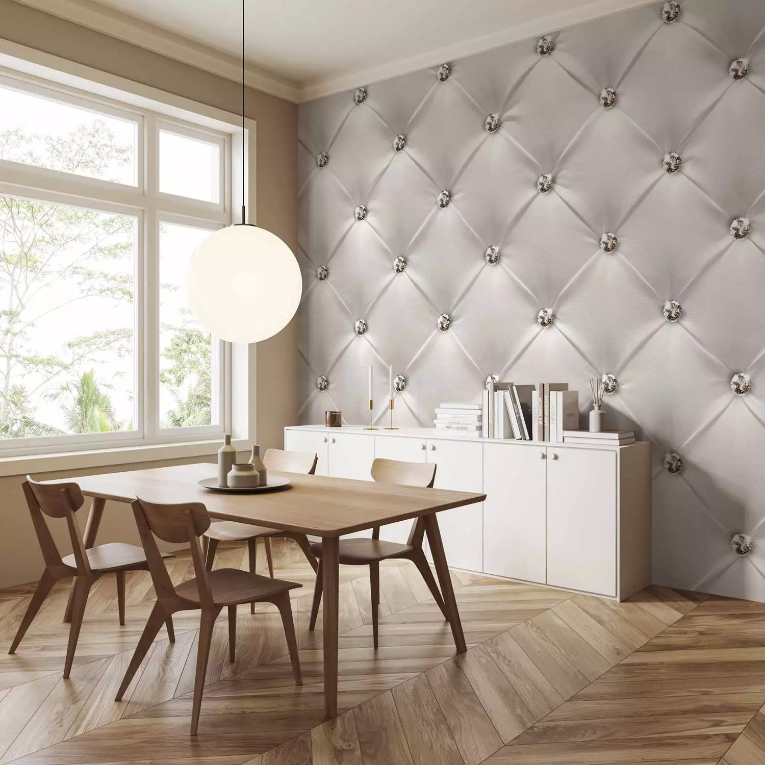 quilted effect wallpaper