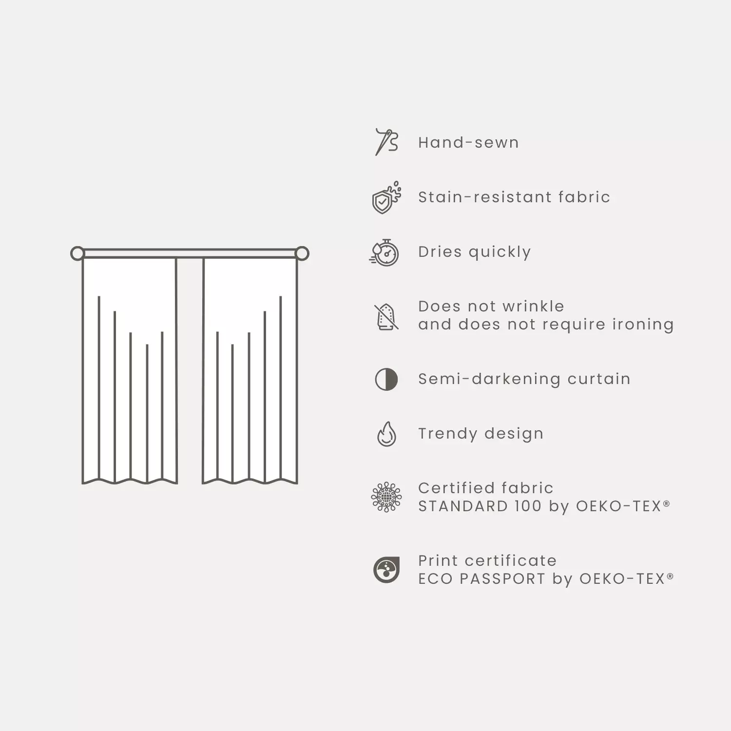 Curtain Fabulous buds - composition with pink flowers on a dark ...