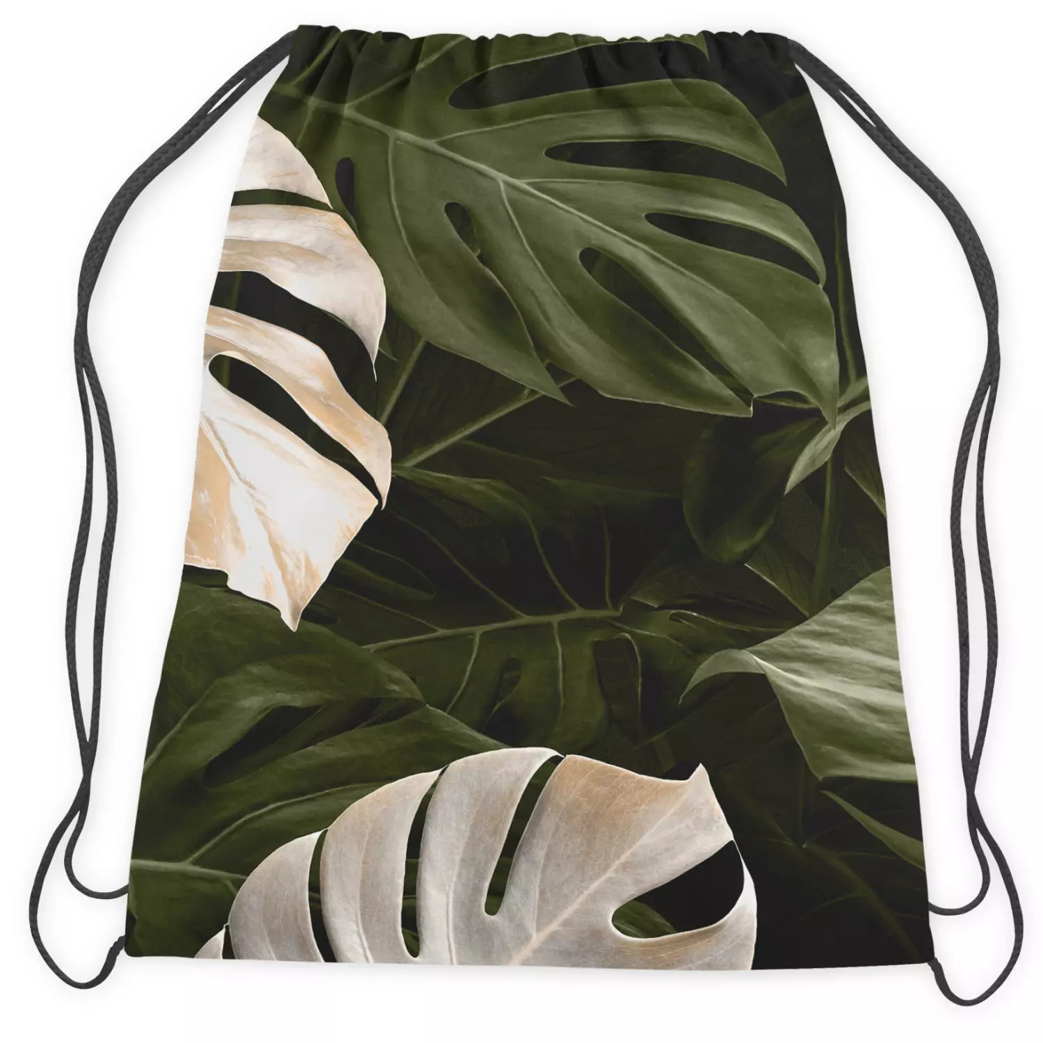 Backpack bag Faces of the monstera - composition with rich detail of ...