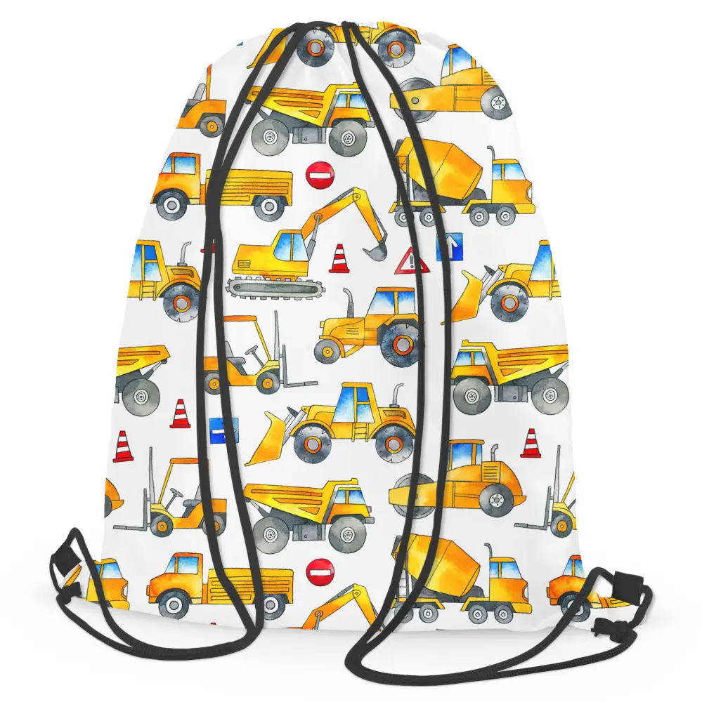 Backpack Construction site - concrete mixers, trucks, tractors ...