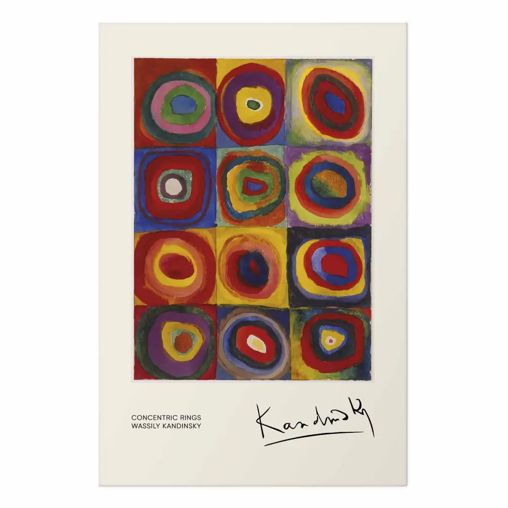 Poster A Study of Colors - A Composition With Concentric Circles by ...