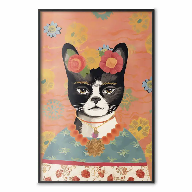 Poster Portrait of a Cat - An Animal Inspired by the Image of Frida ...