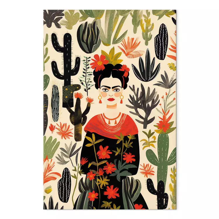 Large XXL canvas print Frida Kahlo - Portrait of the Artist Amid Desert ...