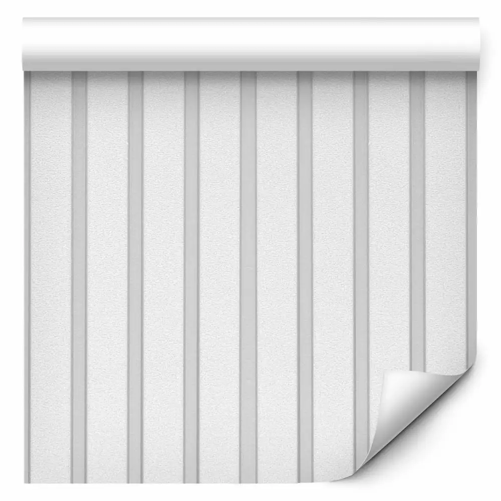 Wallpaper Slats - Harmony and Light in White Decorative Strips - bimago