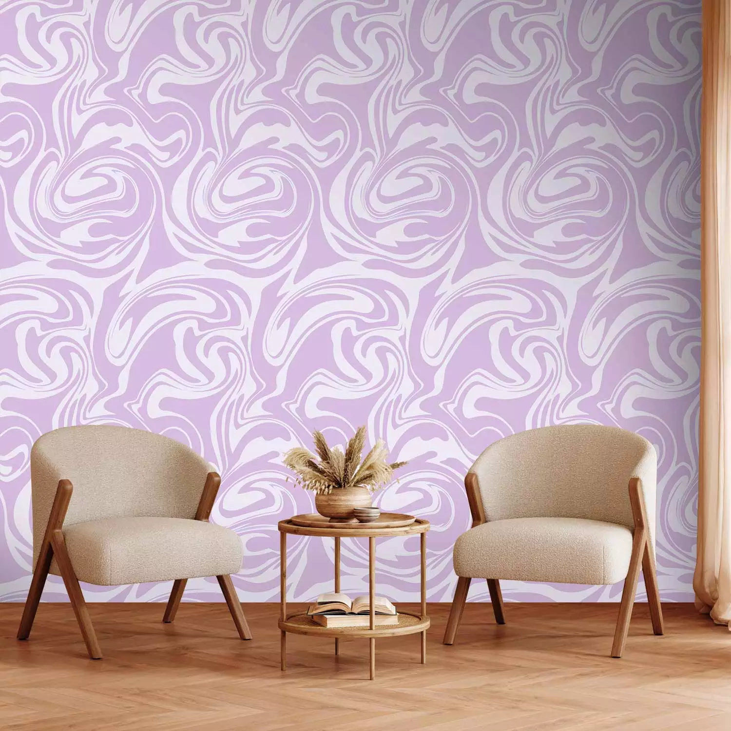 purple patterned wallpaper uk