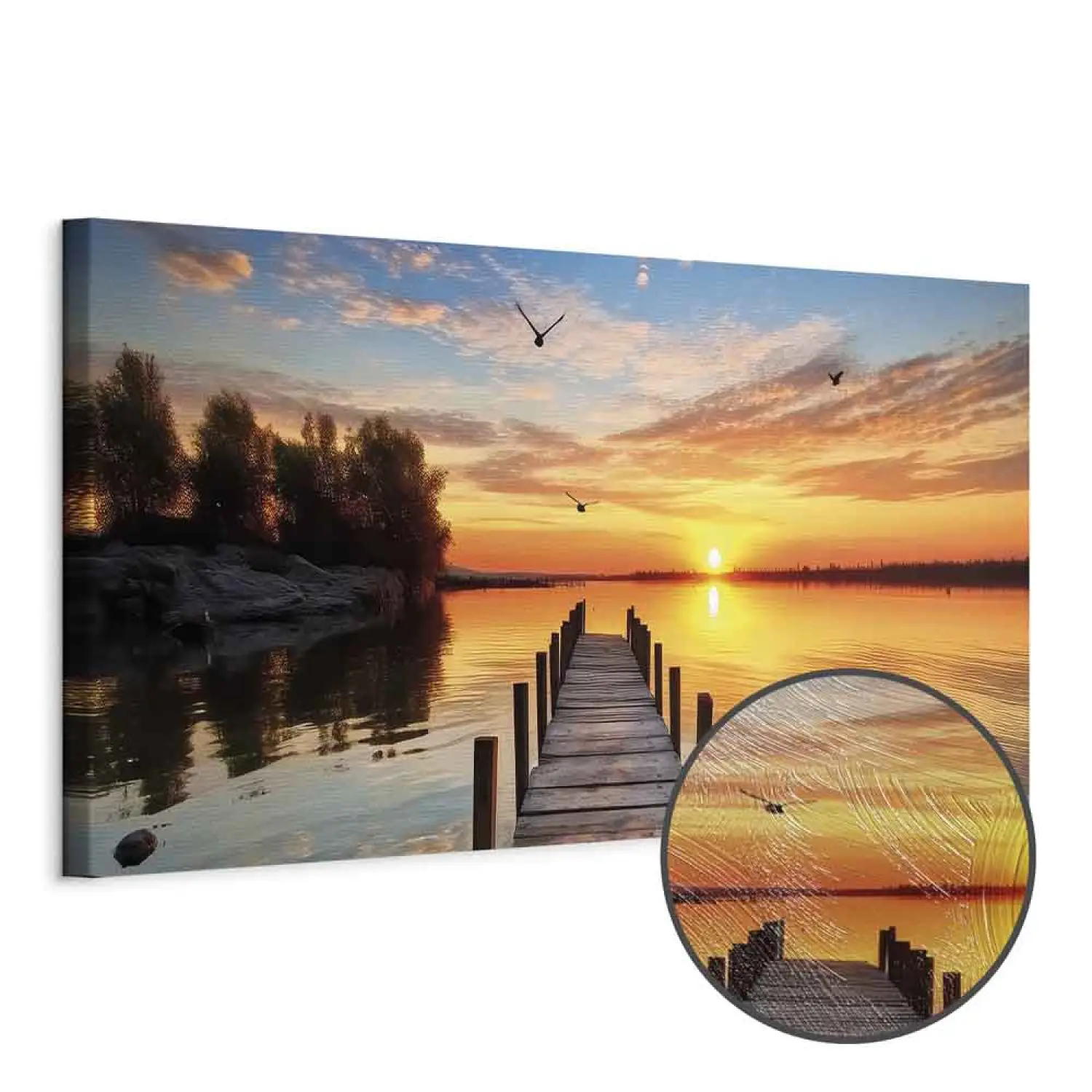 Sunset Reflection Landscape Lake