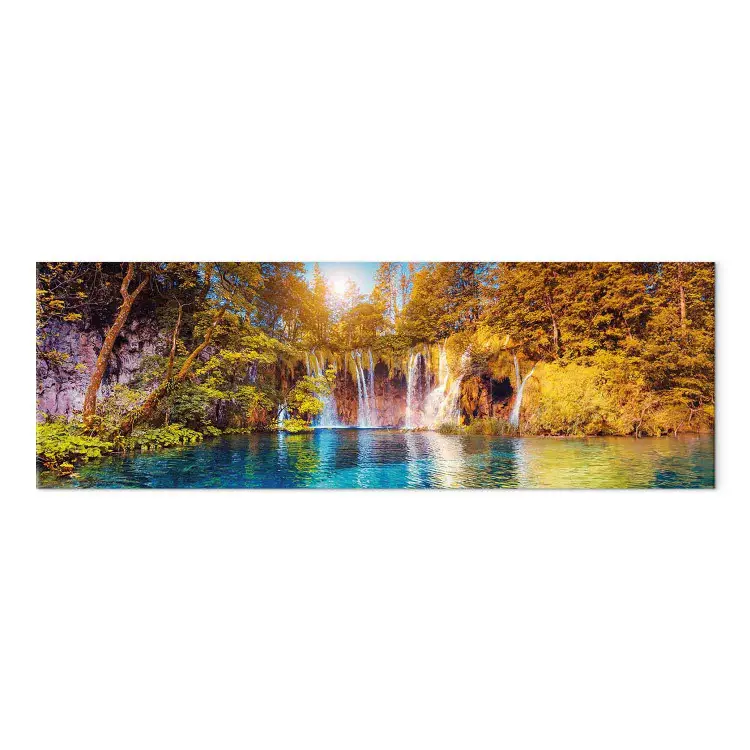 Large canvas print Enchanted Lagoon - Waterfalls and Turquoise Waters ...