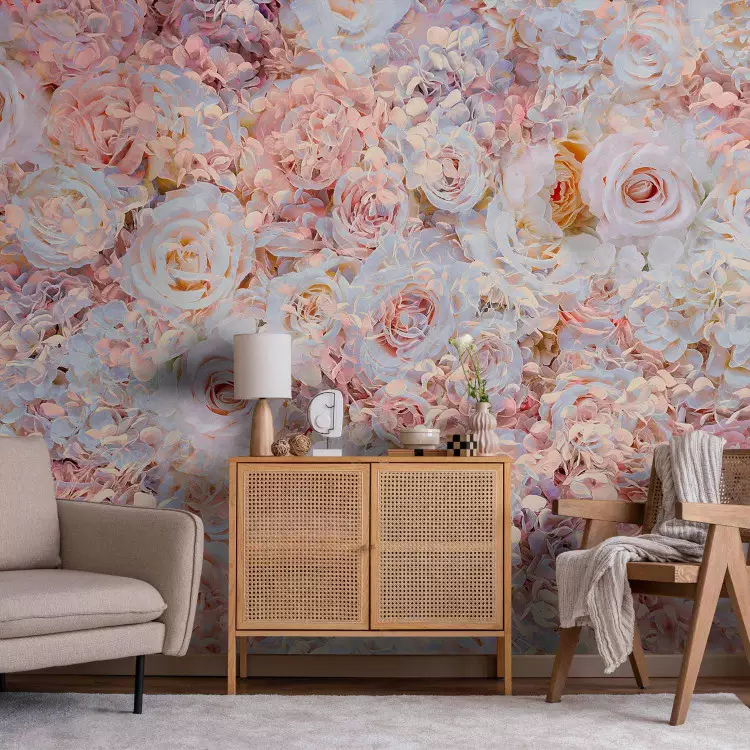 Wallpaper Roses Paintings Shop Flowers & Floral Style Canvas Framed