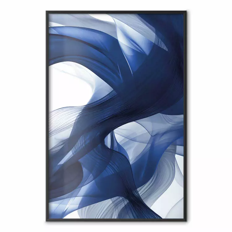 Wall Poster Interweaving Shapes - artistic composition of fluid lines ...