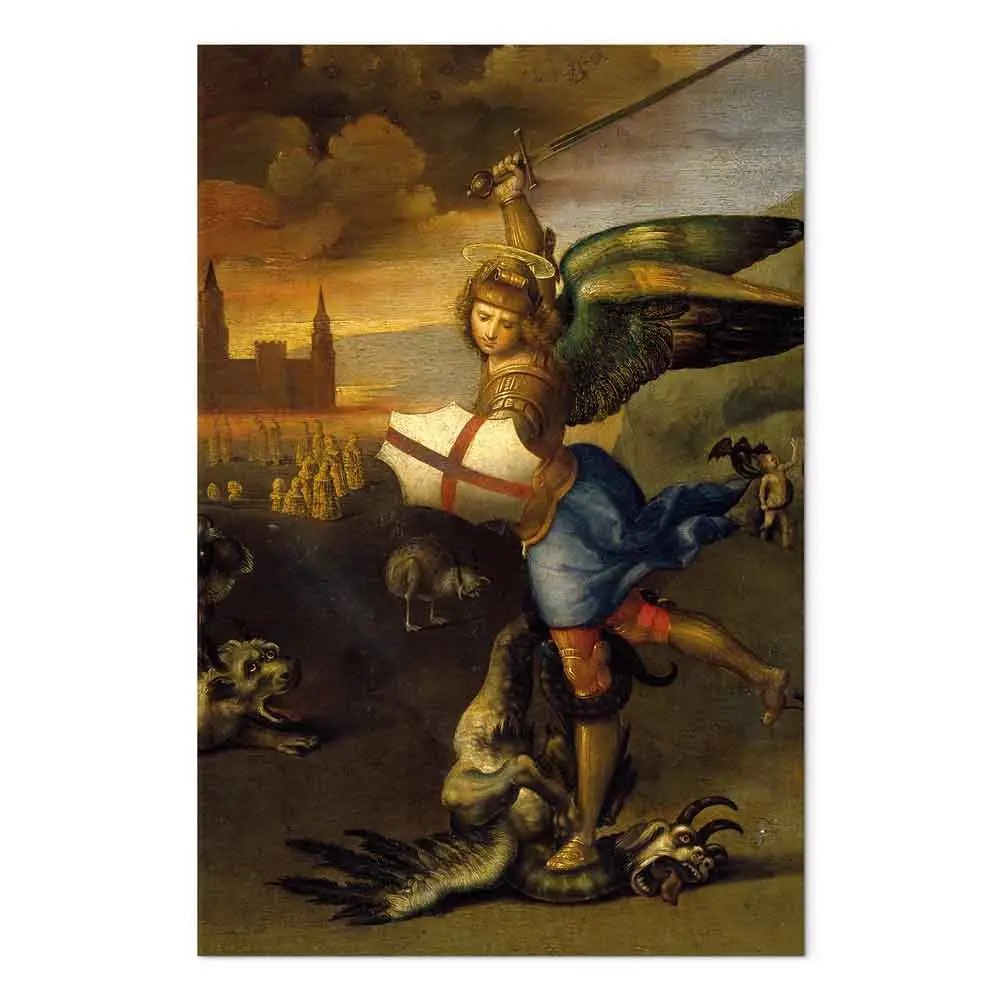 Art Reproduction The Archangel Michael fighting with the dragon - bimago