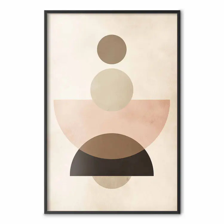 Poster Shape Balance – Minimalist Graphic with Half Circles and Circles ...
