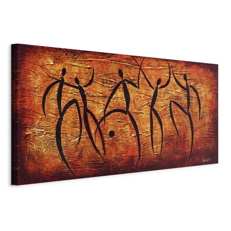 Abstract Acrylic Painting Characters Rob Van Trier (1957)