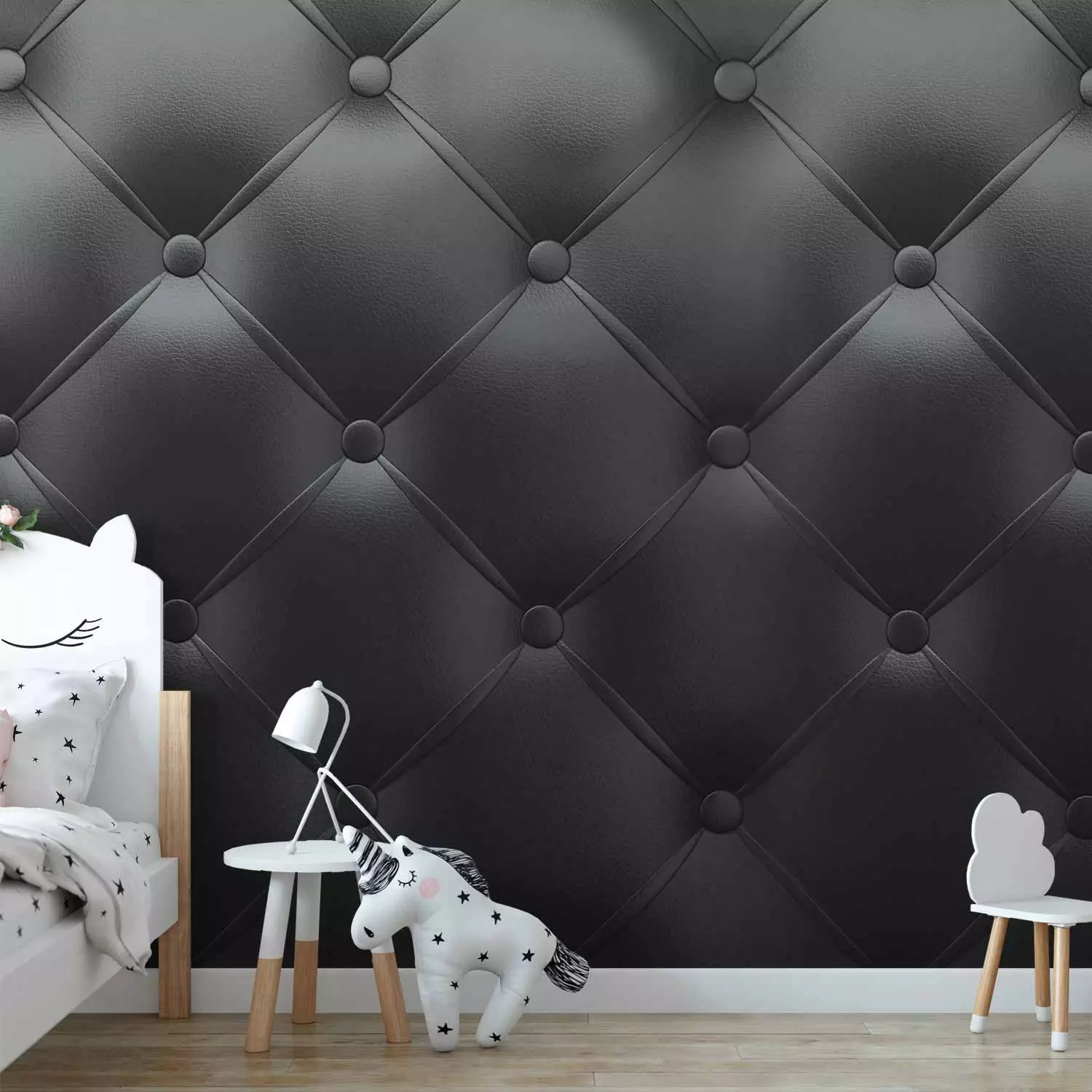 black quilted background