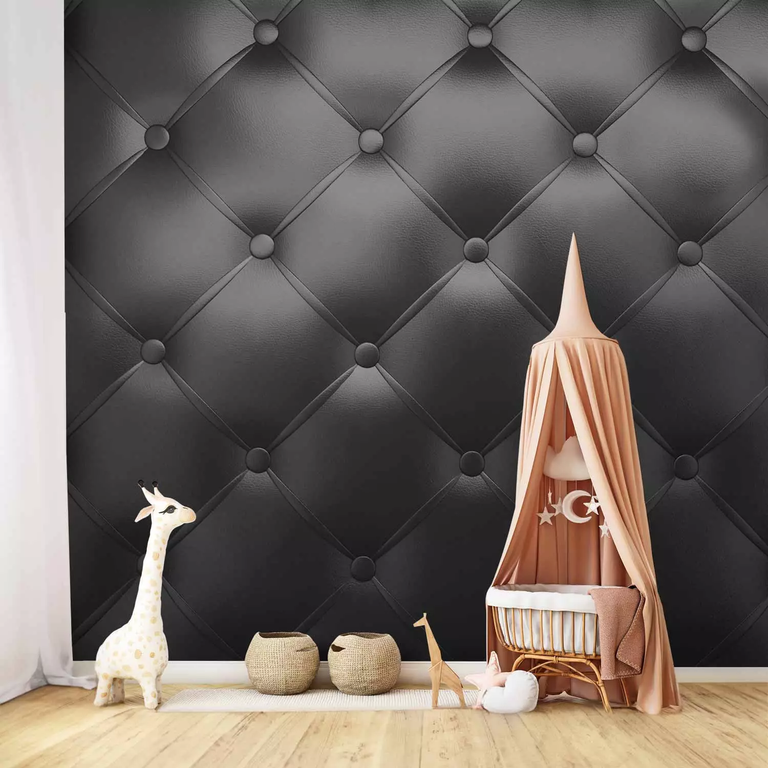 black quilted background