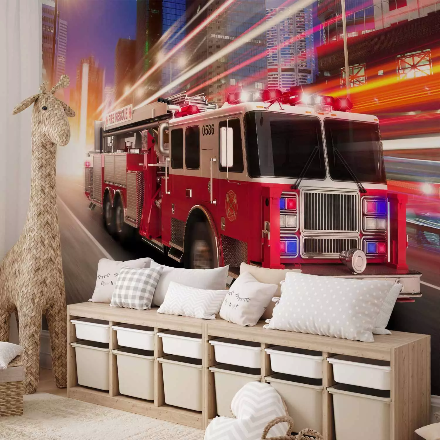 fire engine wallpaper uk