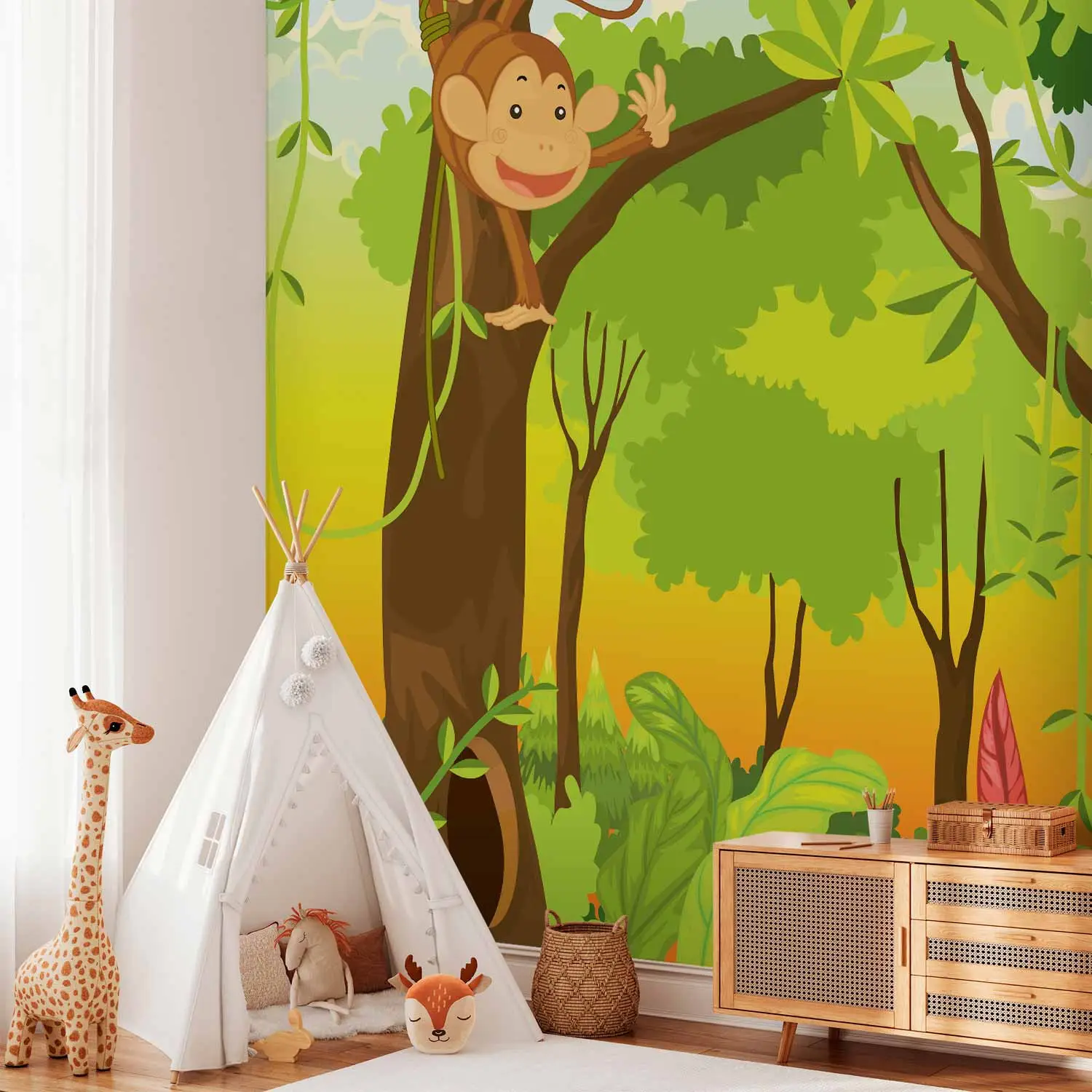 Monkey Jungle Theme Wallpaper