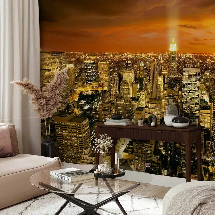 Photo Wallpaper Amber New York - bimago