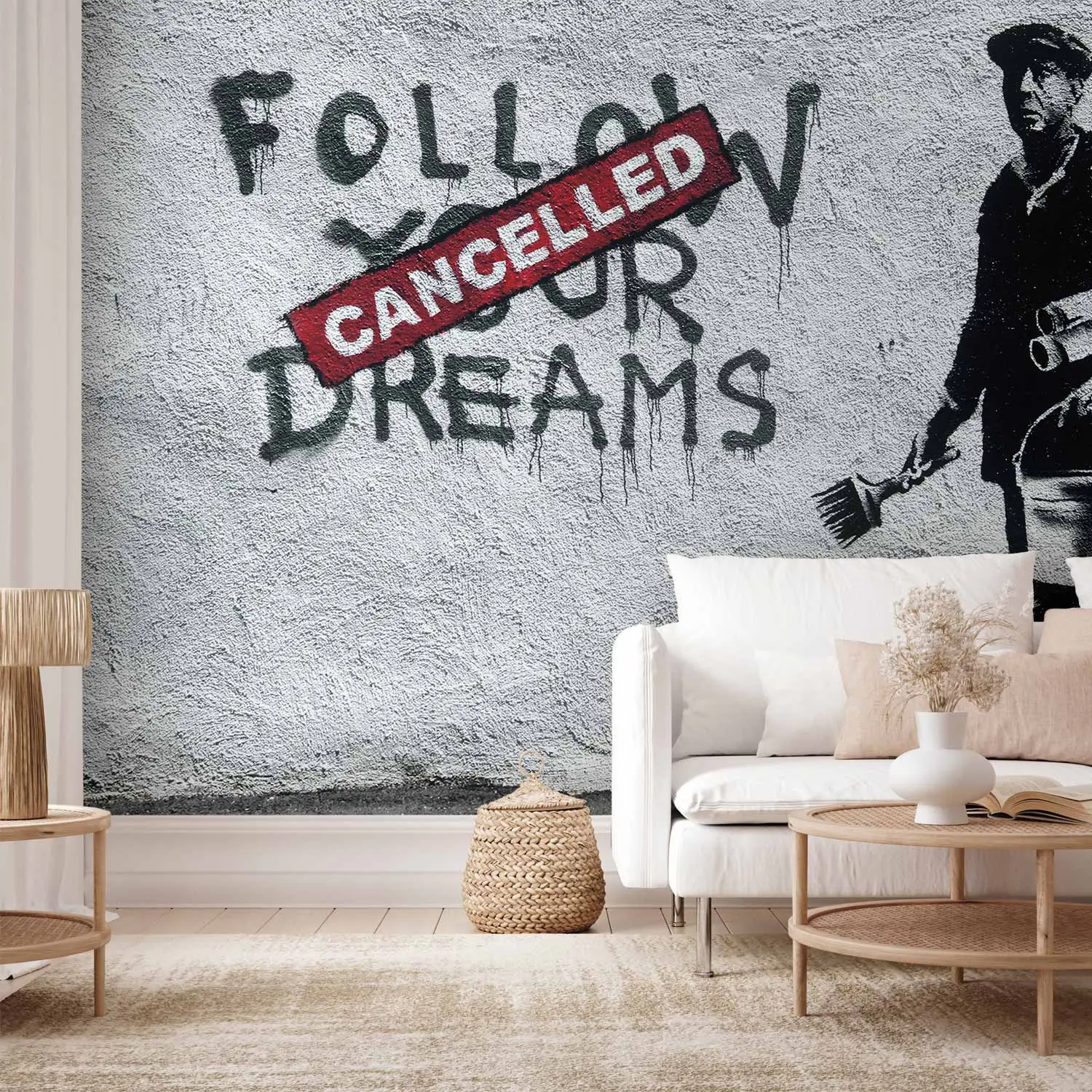 Banksy Graffiti Wall Mural