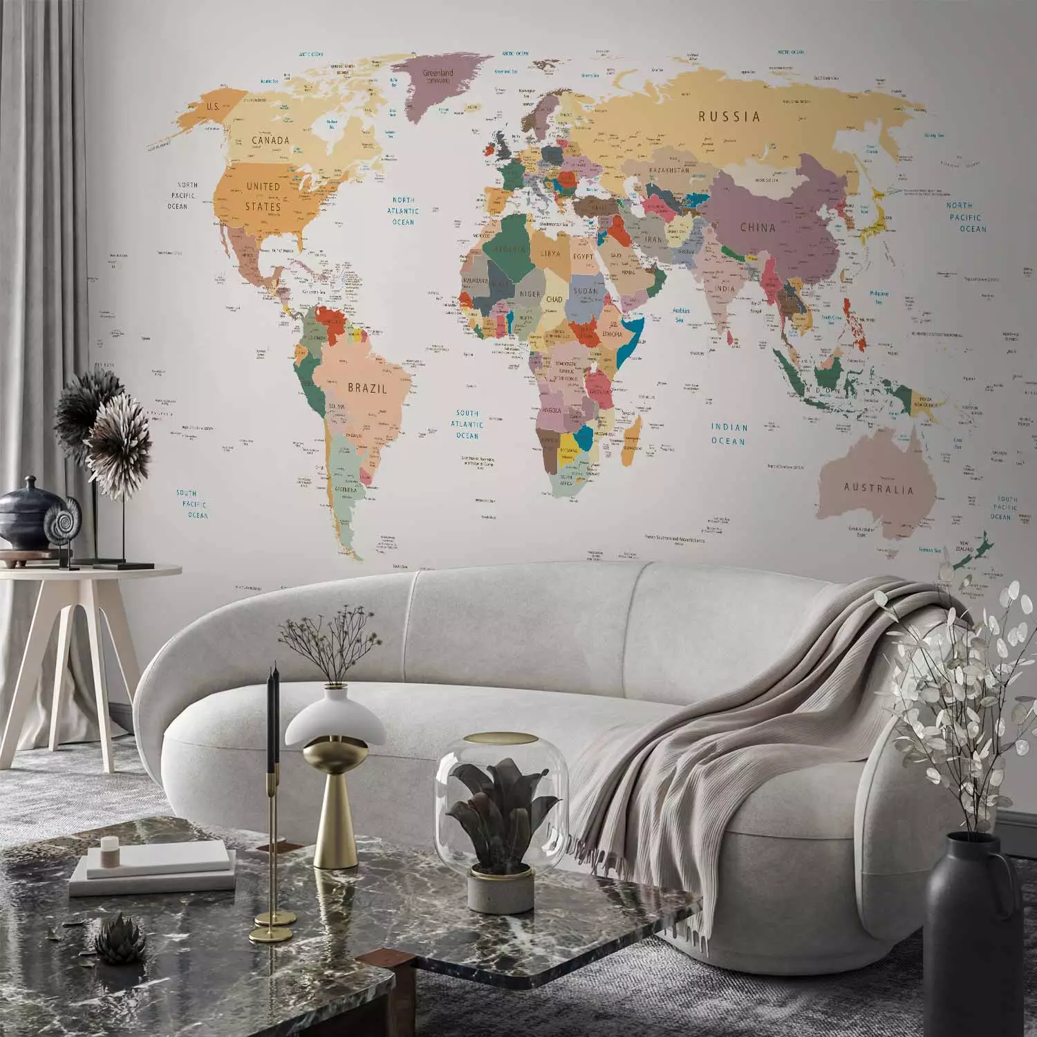 Wall Mural World Map - bimago