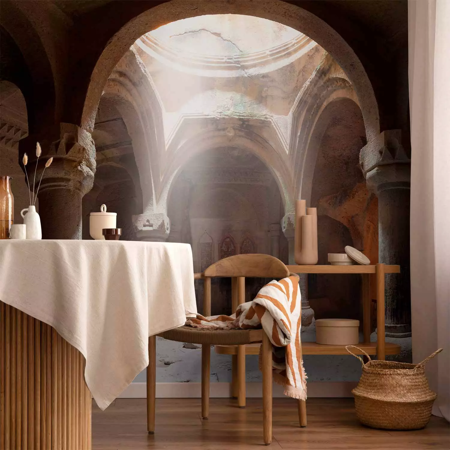 temple interior wallpaper