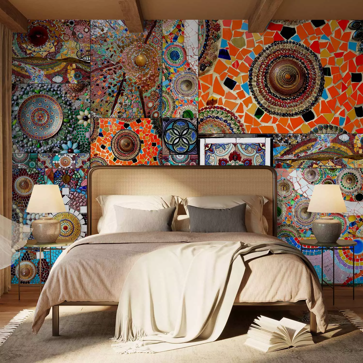 moroccan geometric pattern wallpaper