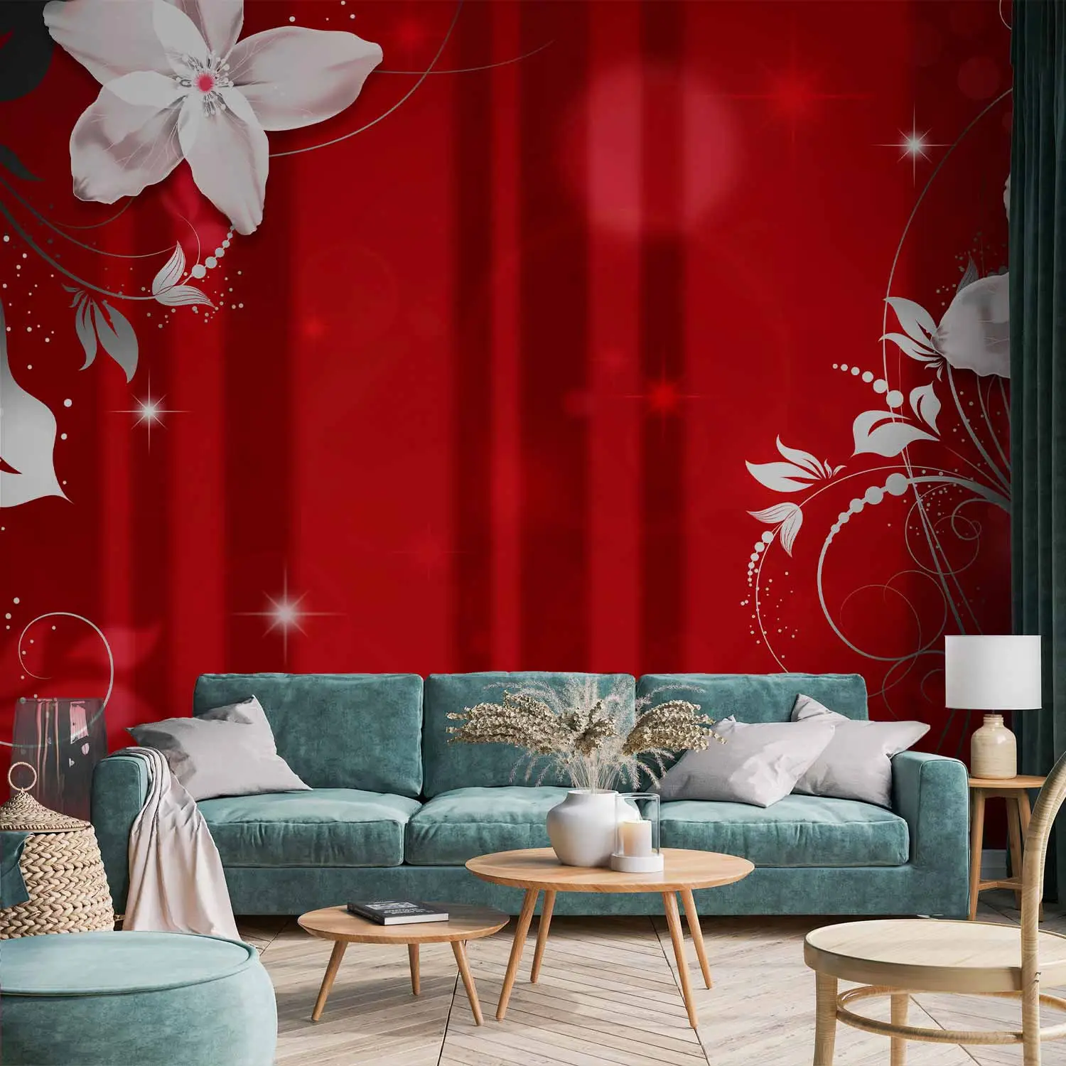 Red Wallpaper Designs For Living Room Dayan Drums Watercolor Red