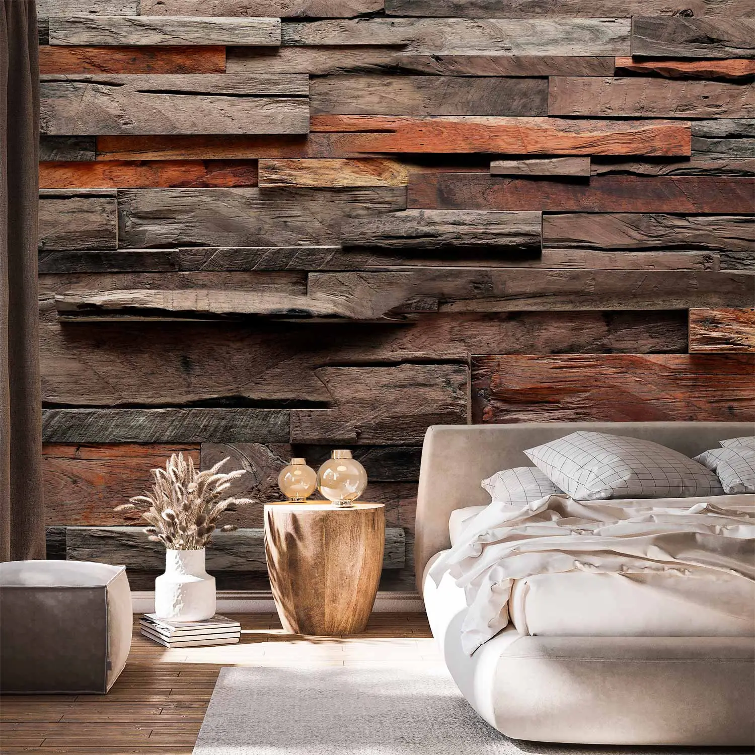 Rustic Cedar Plank Walls